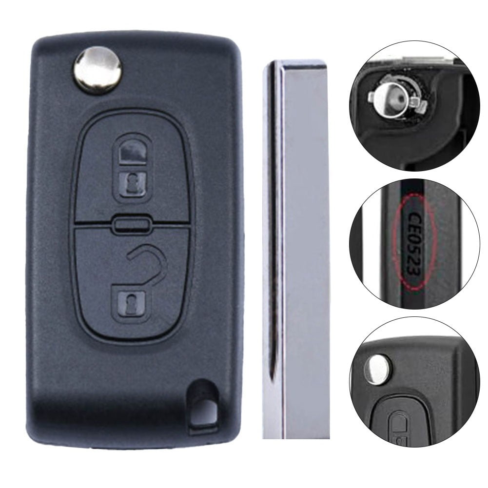 2 Buttons CE0536 Car Key Fob Case Cover For 207 307 308 3008 5008 ...