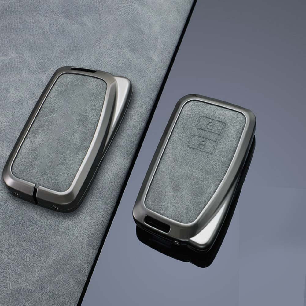 2 Buttons-Metal Leather Car Key Fob Case Cover Keychain For Lexus Nx ...
