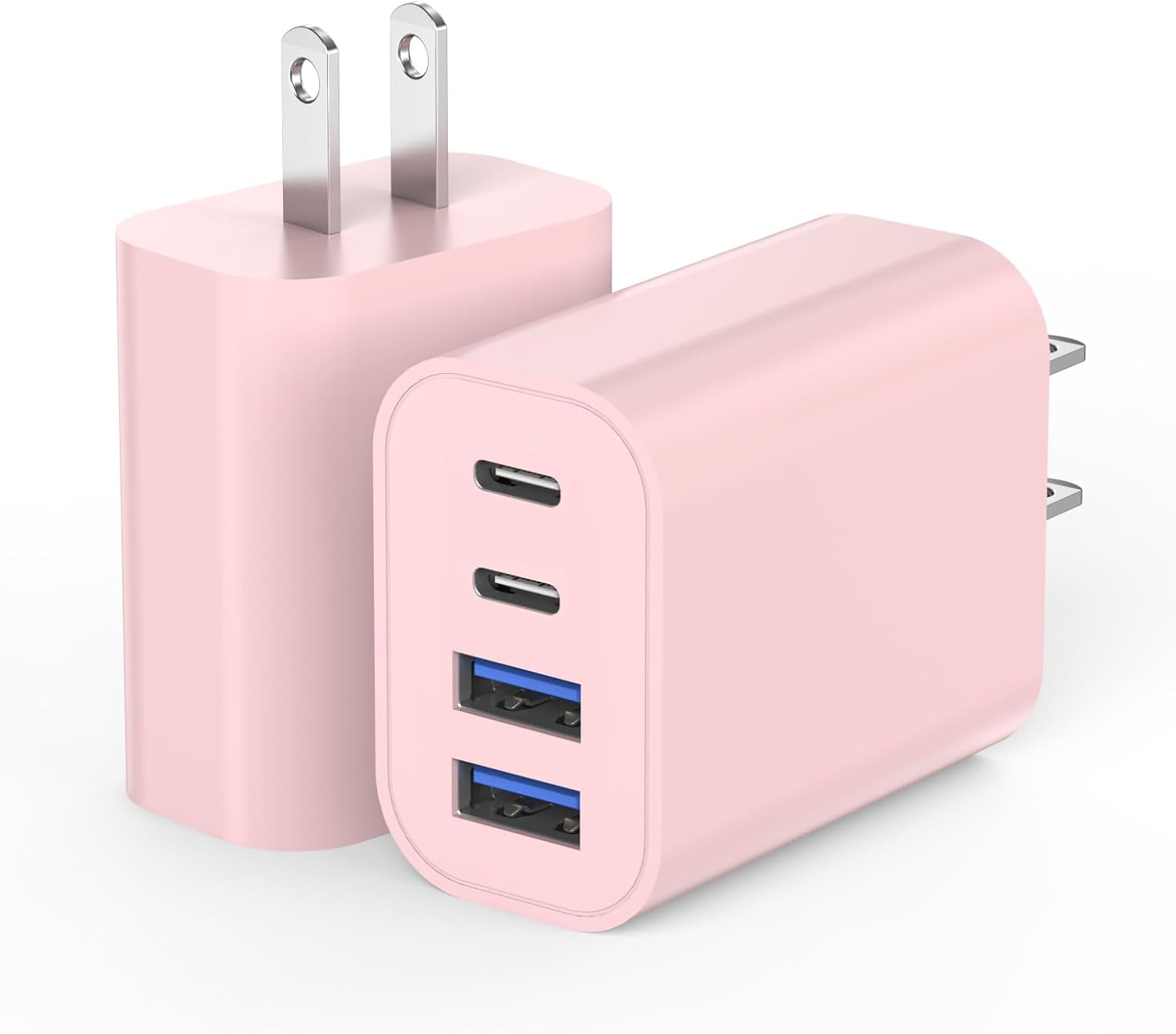 2 C Wall ,40W 17 Block 4-Port Multiport PD Power + QC Wall Plug USBC ...