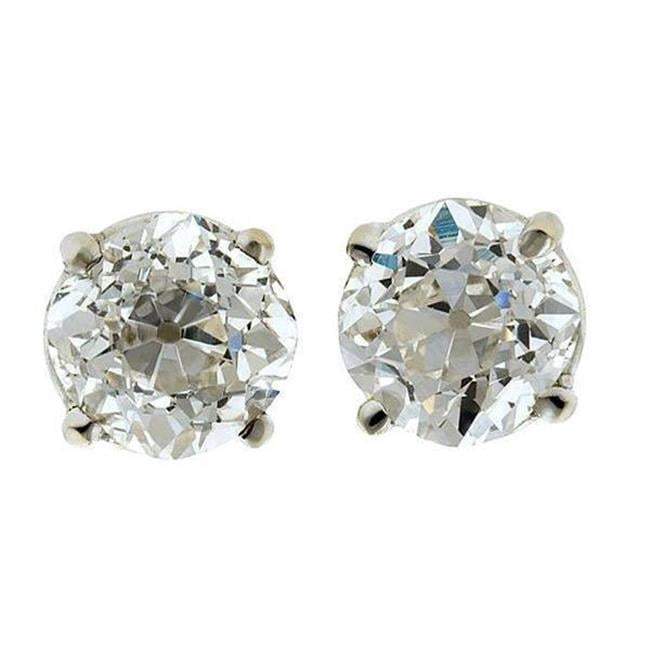 2 CT Miner Cut Old Mine Stud Earrings - Walmart Business Supplies
