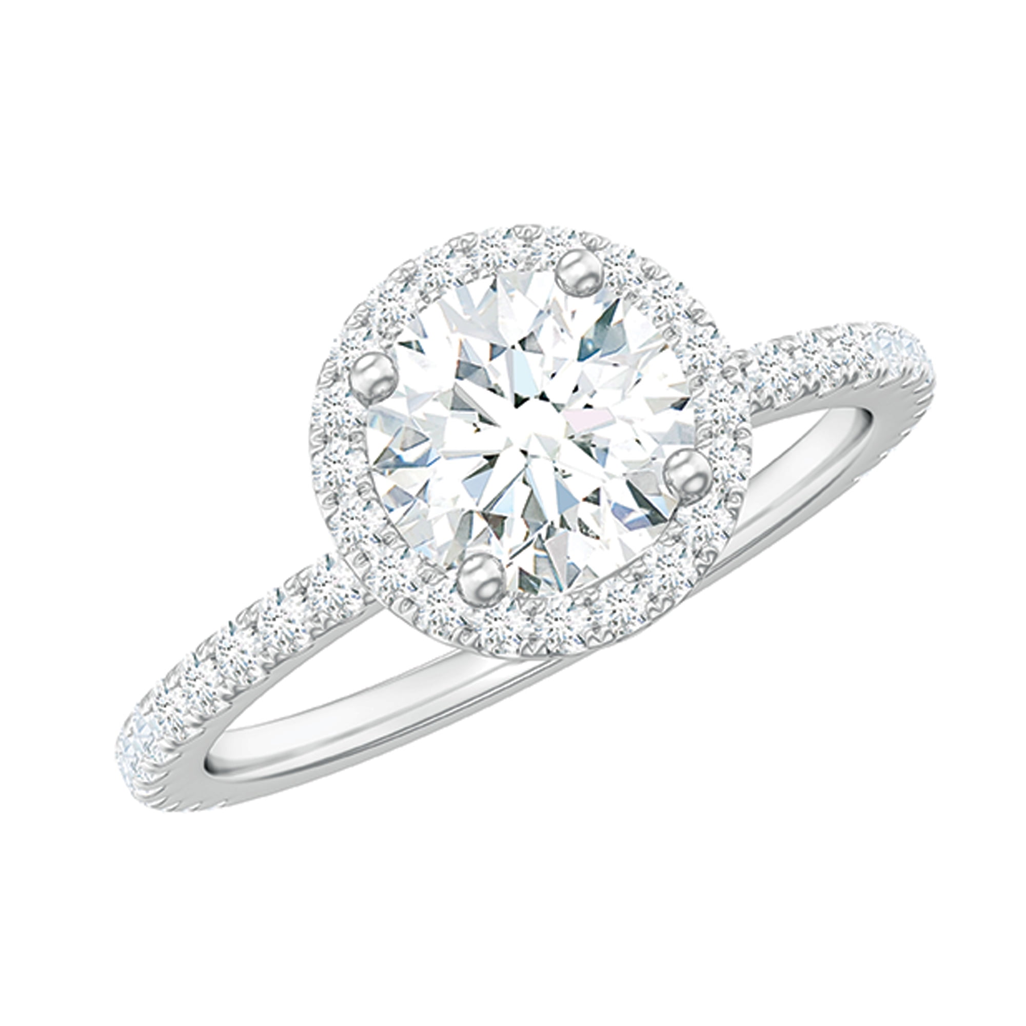 Circle Engagement Ring with Moissanite - 7 mm, D-VS1 Quality - High ...