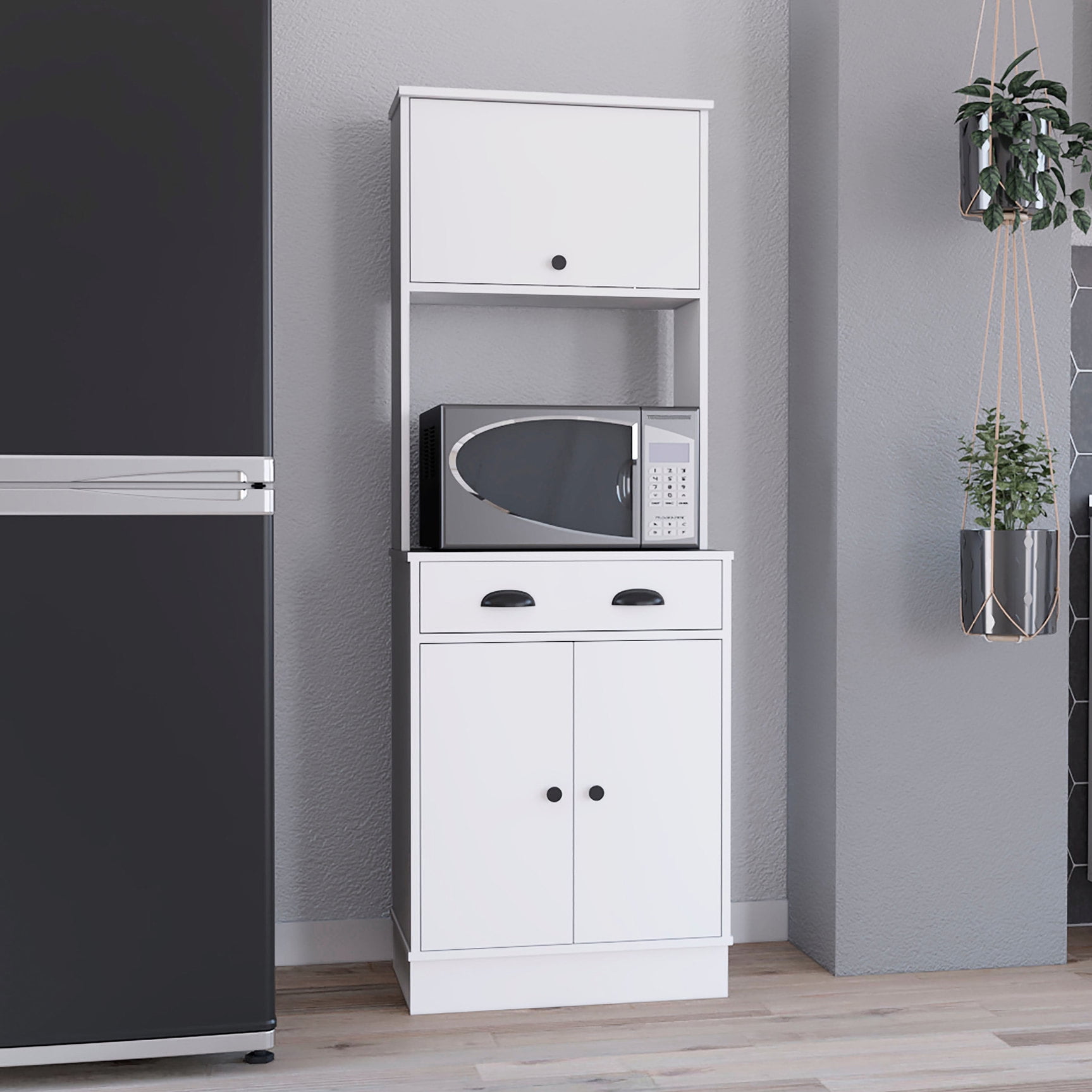2 - Cabinet White Kitchen Pantry - Create a Tidy Kitchen Environment ...