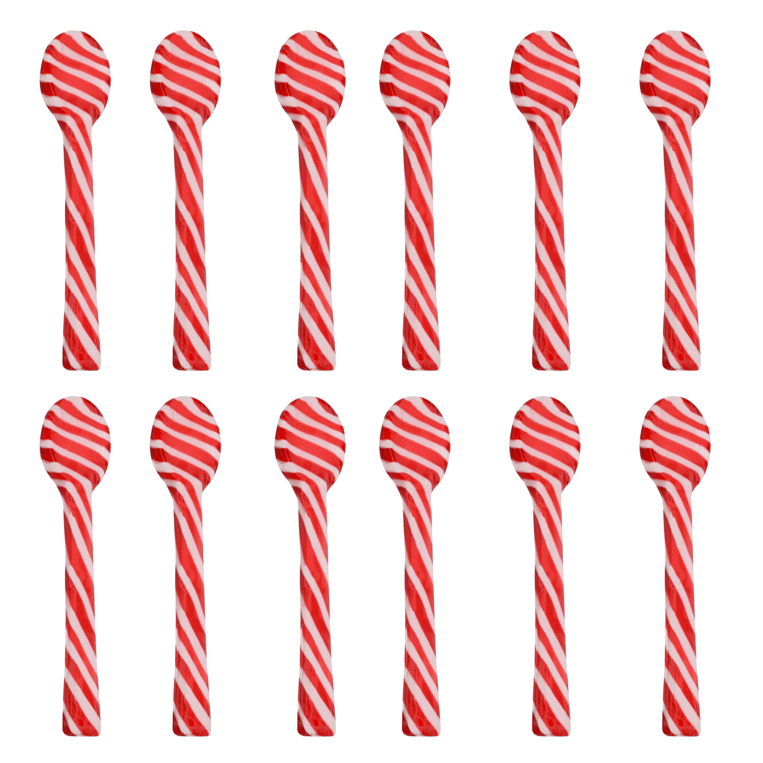 (2) Candy Cane Spoon Edible Hard Candy Spoons Peppermint Flavor for Hot ...