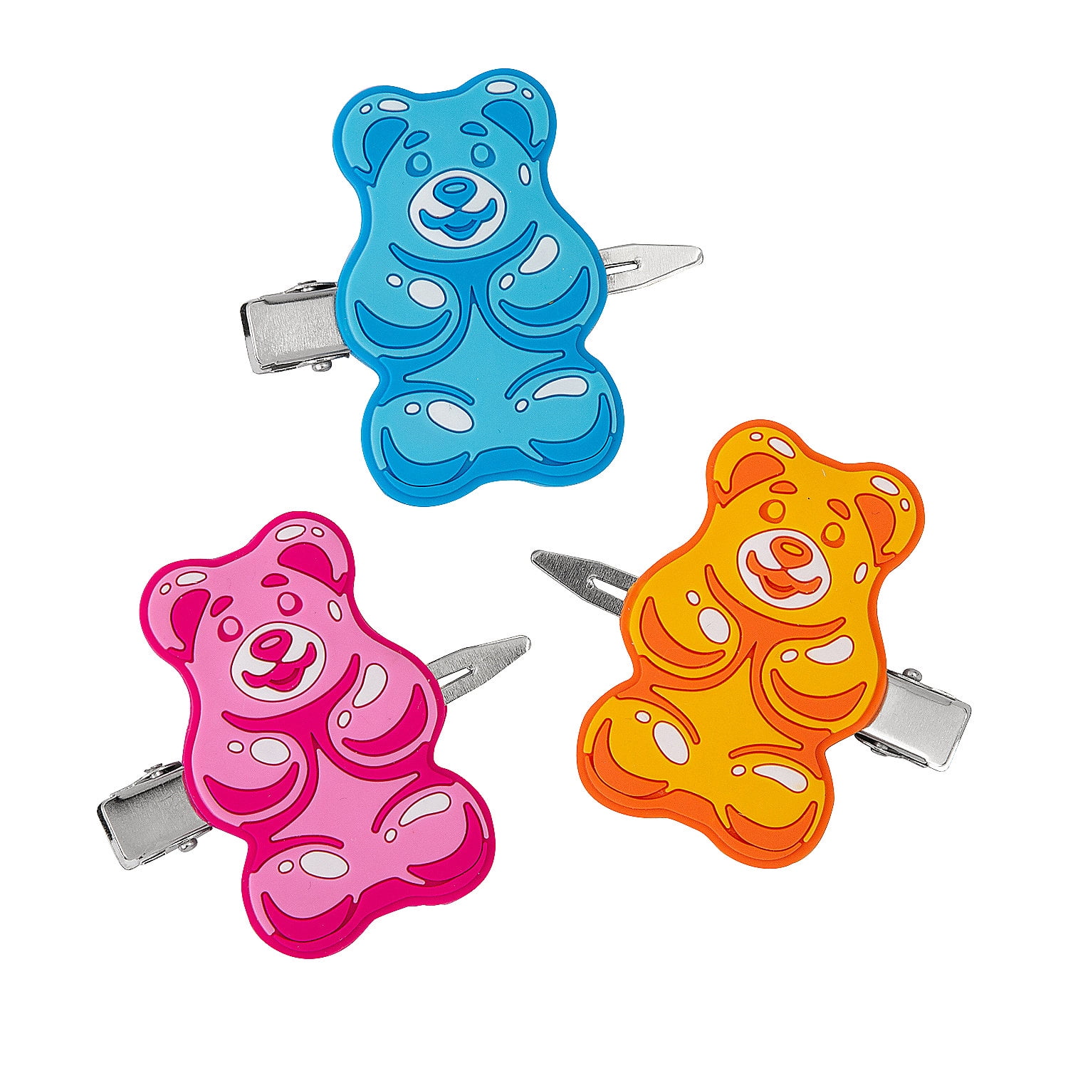 2" Candy Critters Gummy Teddy Bear Hair Clips - 12 Pieces - Walmart.com