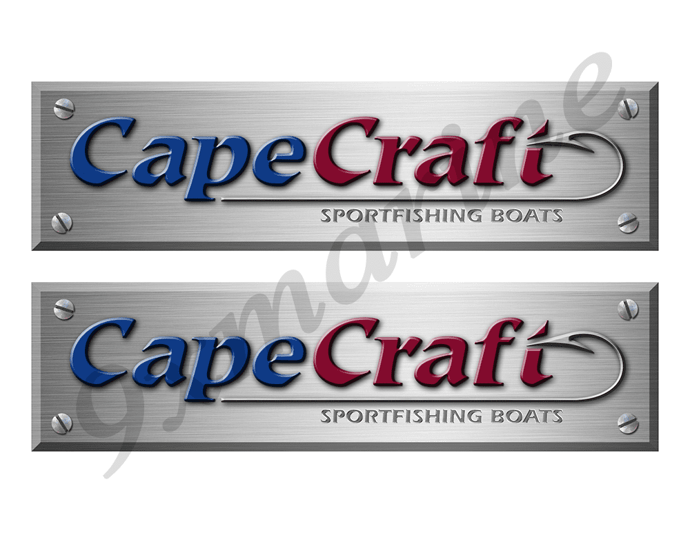 2 Cape Craft Remastered Stickers. Brushed Metal Style - 10" long ...