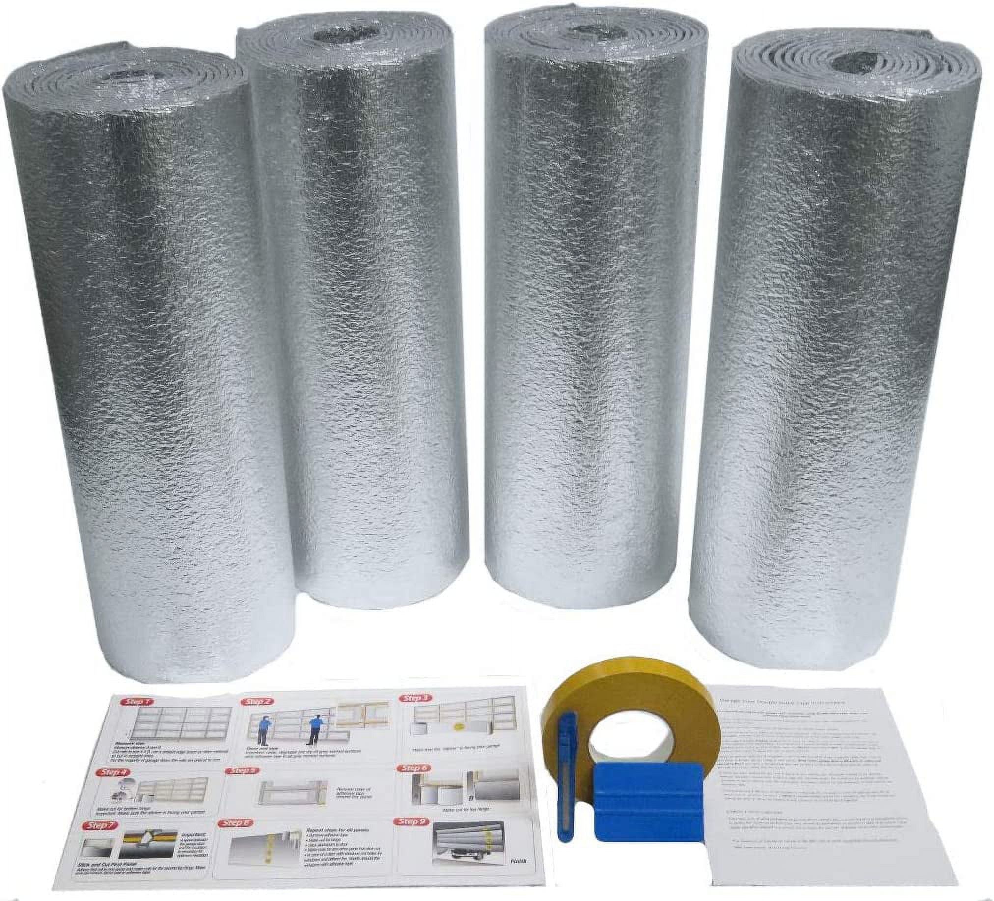 2 Car Reflective Foam (Non Fiberglass) 18x7 18x8 Double 2 Car Garage ...