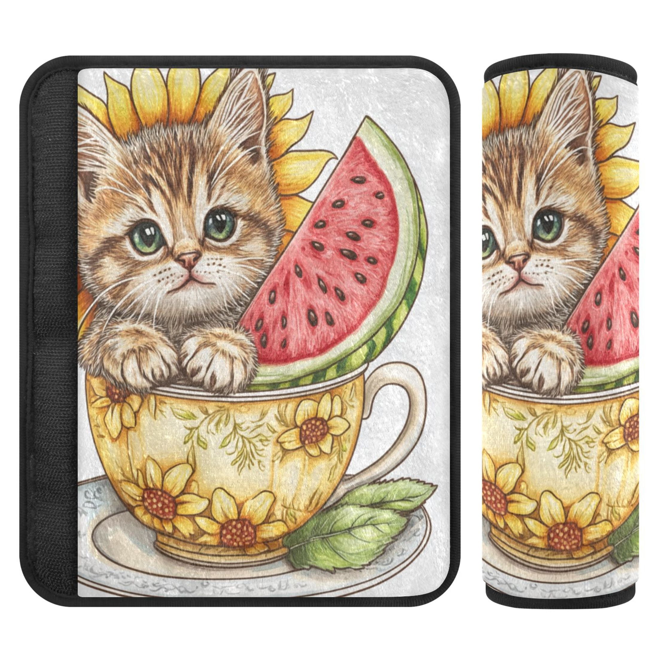 2 Car Seat Belt Covers M Size 10*7.7 Inches Car Seat Belt Shoulder Pad ...