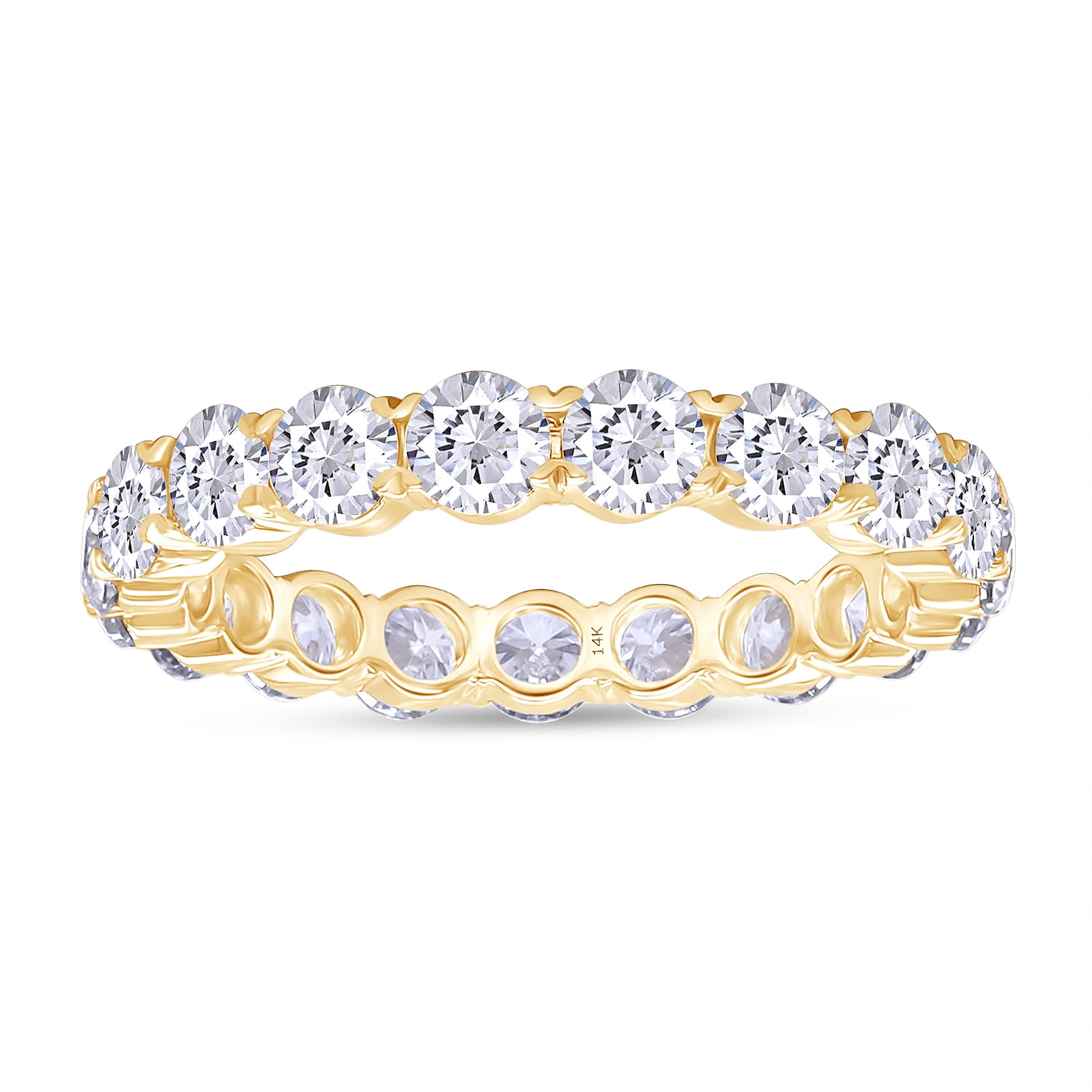 2 Carat (Ctw) IGI Certified Round Cut Lab Grown Diamond Full Eternity ...