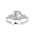 2 Carat Elongated Cushion Cut Moissanite Engagement Ring D Color VVS1 ...