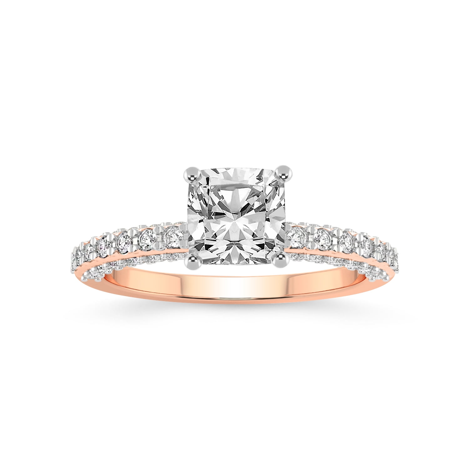 2 Carat IGI Certified Cushion Shape Lab Grown Diamond Engagement Ring ...