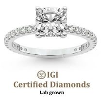 IGI Certified 4 Carat Emerald Shape Lab Grown Diamond Engagement Ring ...