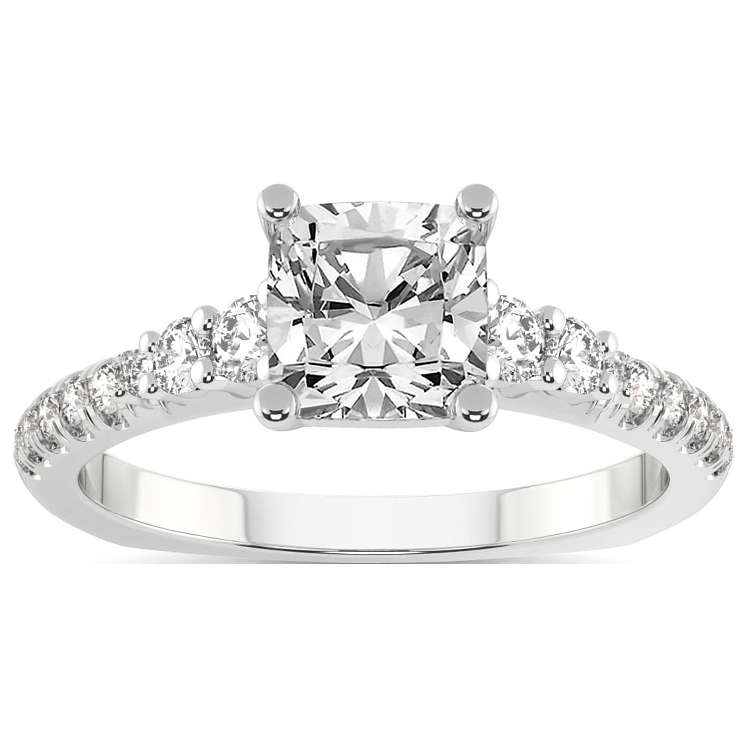 IGI Certified 2 Carat Cushion Shape Lab Grown Diamond Engagement Ring ...