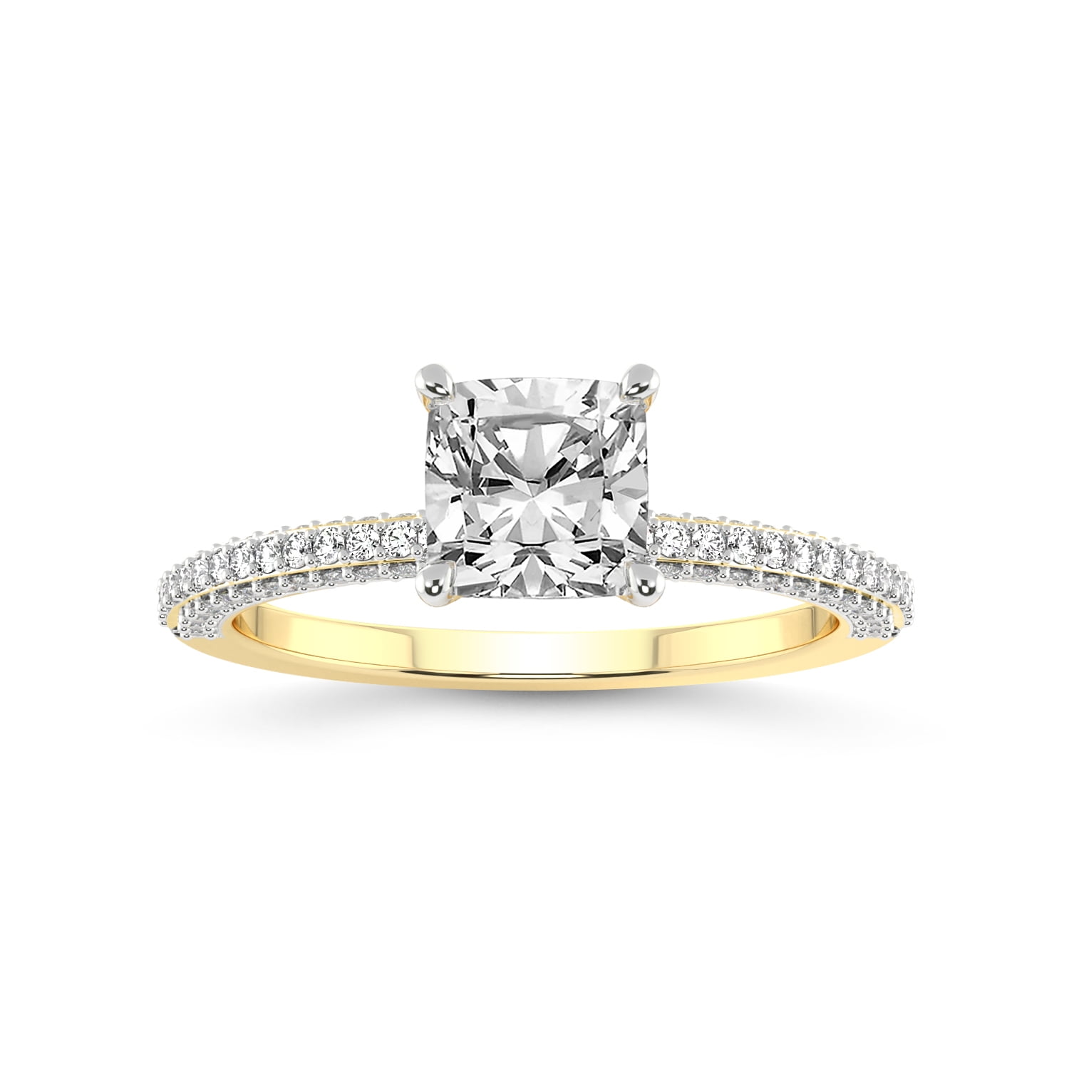 2 Carat IGI Certified Cushion Shape Lab Grown Diamond Engagement Ring ...