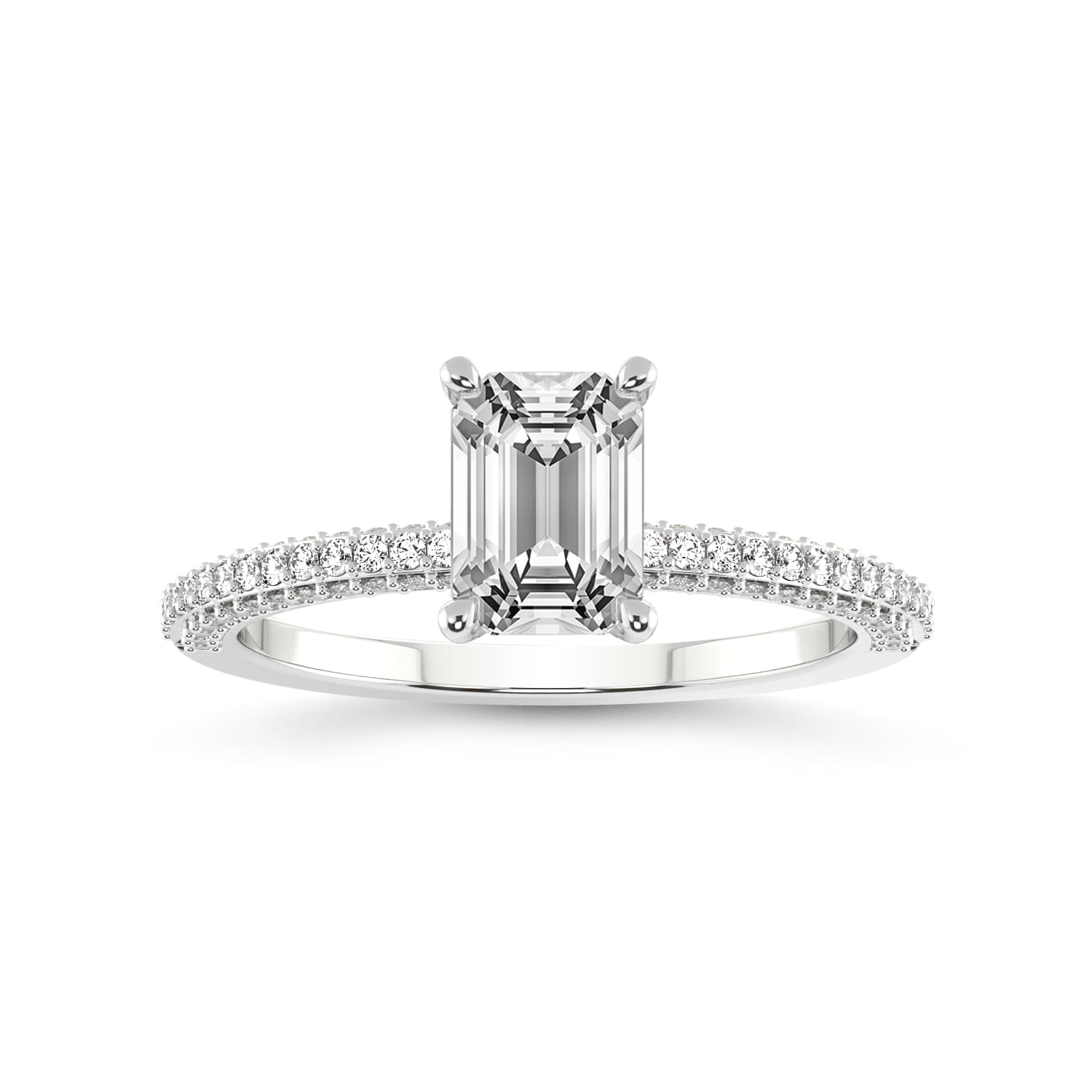 2 Carat IGI Certified Emerald Shape Lab Grown Diamond Engagement Ring ...