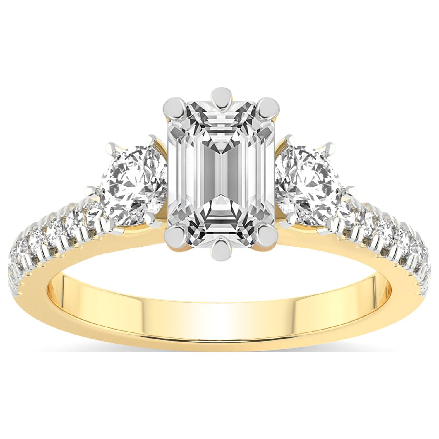 2 Carat IGI Certified Emerald Shape Lab Grown Diamond Engagement Ring ...