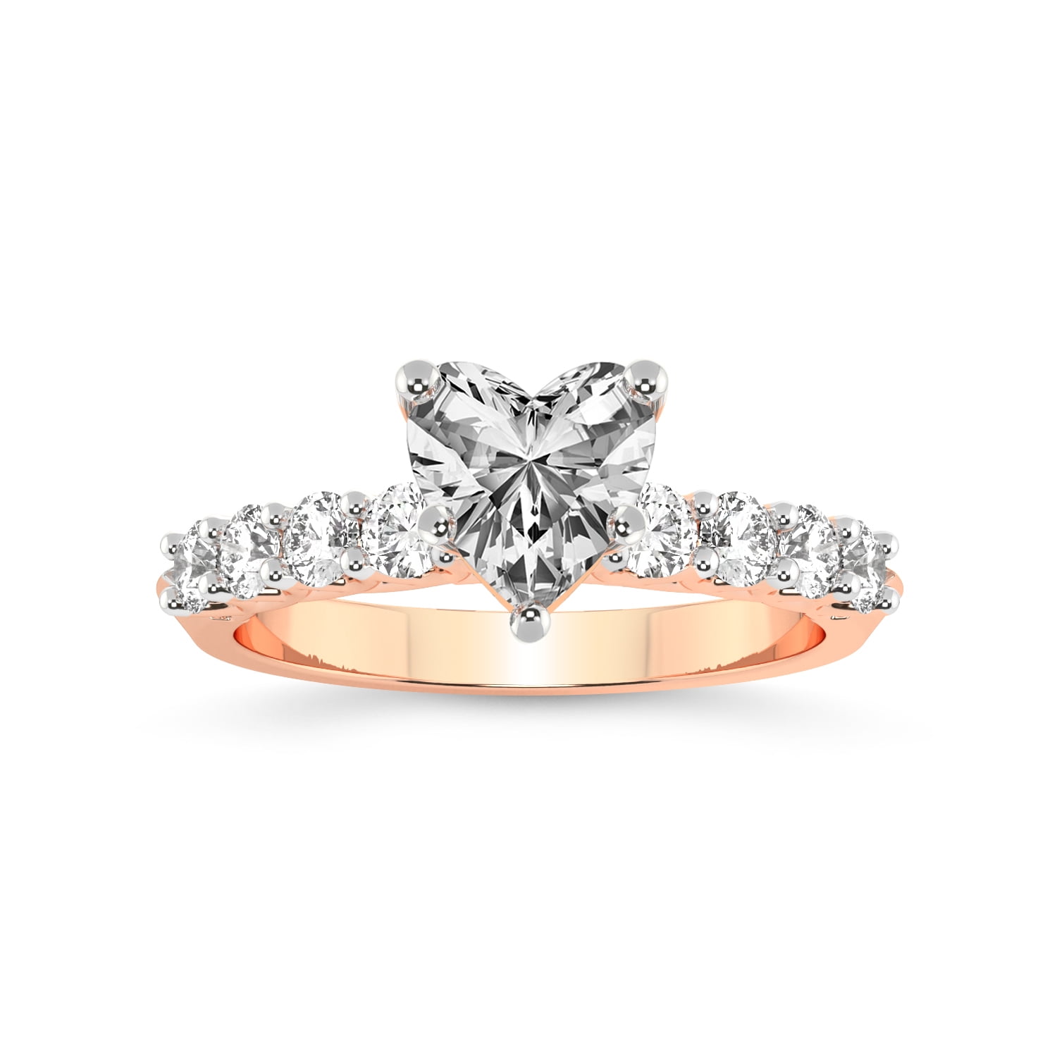 IGI Certified 2 Carat Heart Shape Lab Grown Diamond Engagement Ring ...