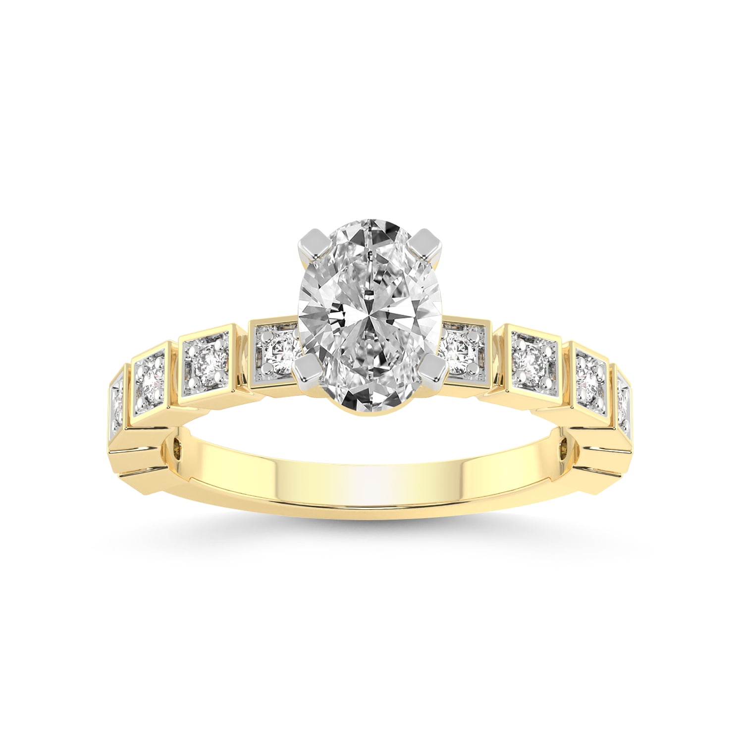 2 Carat IGI Certified Oval Shape Lab Grown Diamond Engagement Ring ...