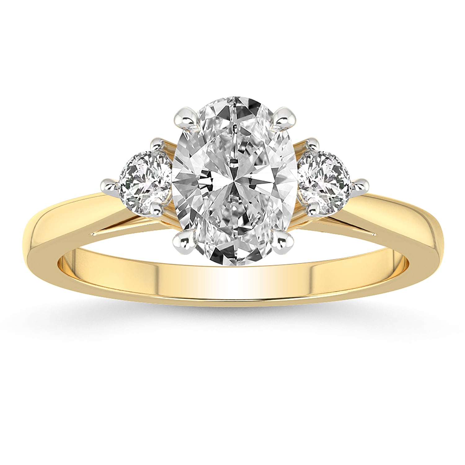 IGI Certified 2 Carat Oval Shape Lab Grown Diamond Engagement Ring ...