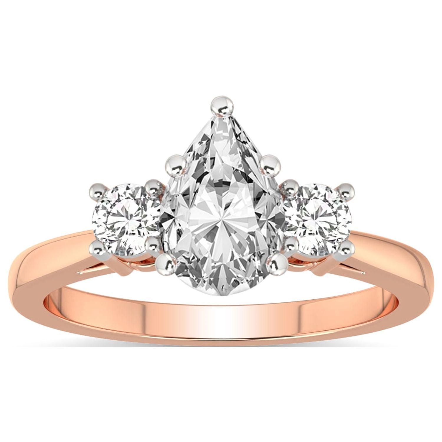 IGI Certified 2 Carat Pear Shape Lab Grown Diamond Engagement Ring ...