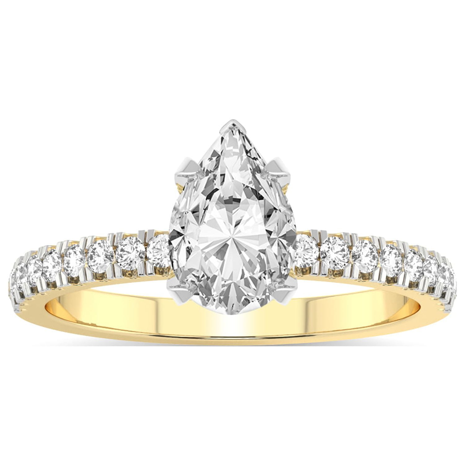 2 Carat IGI Certified Pear Shape Lab Grown Diamond Engagement Ring ...