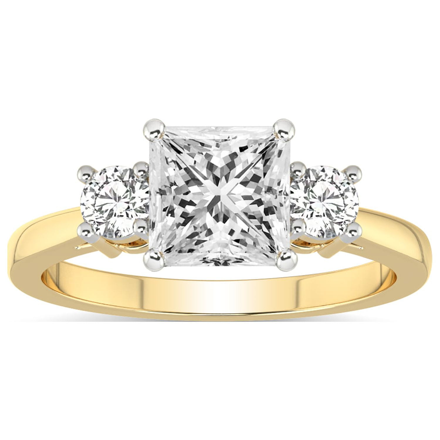 IGI Certified 2 Carat Princess Shape Lab Grown Diamond Engagement Ring ...