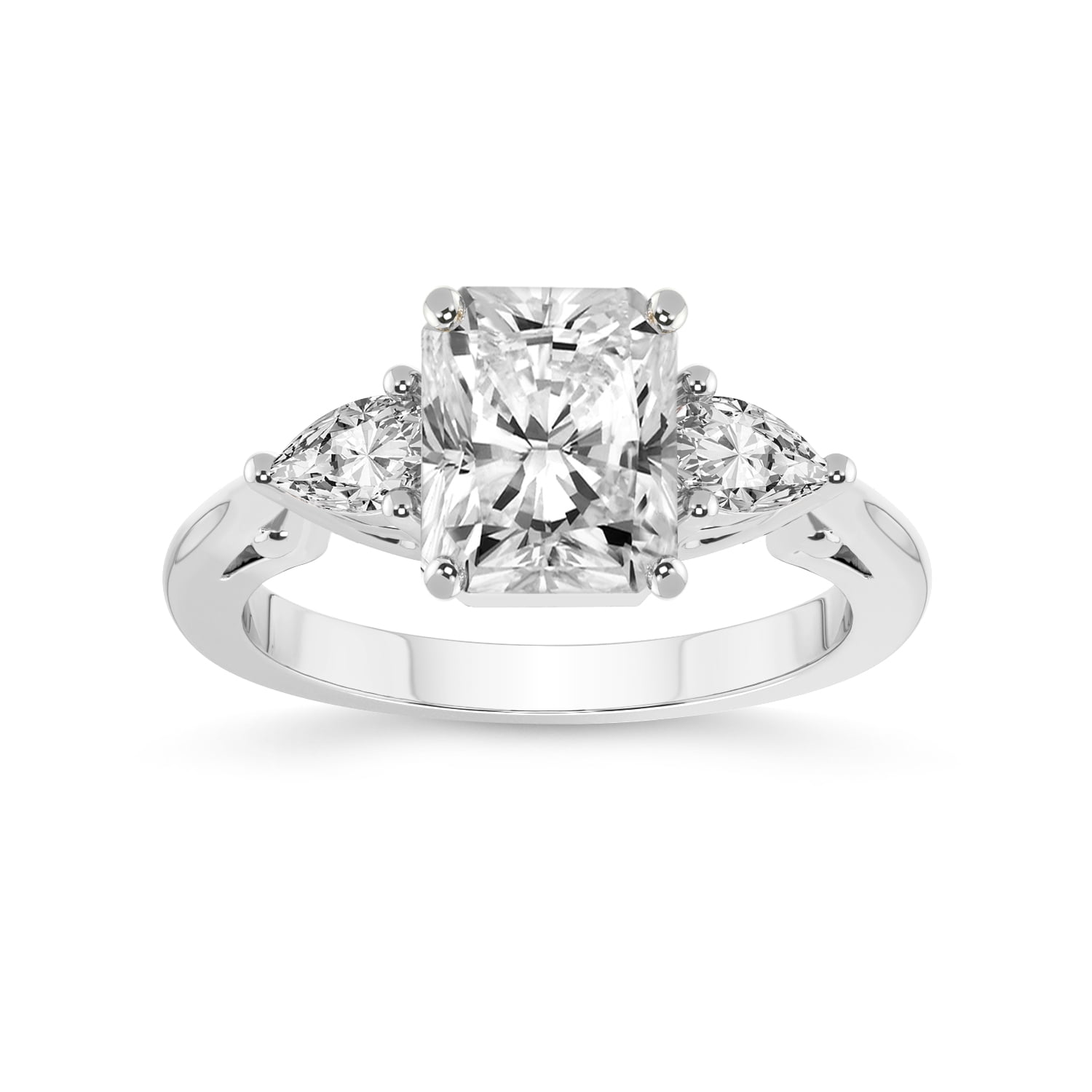 2 Carat IGI Certified Radiant Shape Lab Grown Diamond Engagement Ring | 14K White Gold | Leona ...
