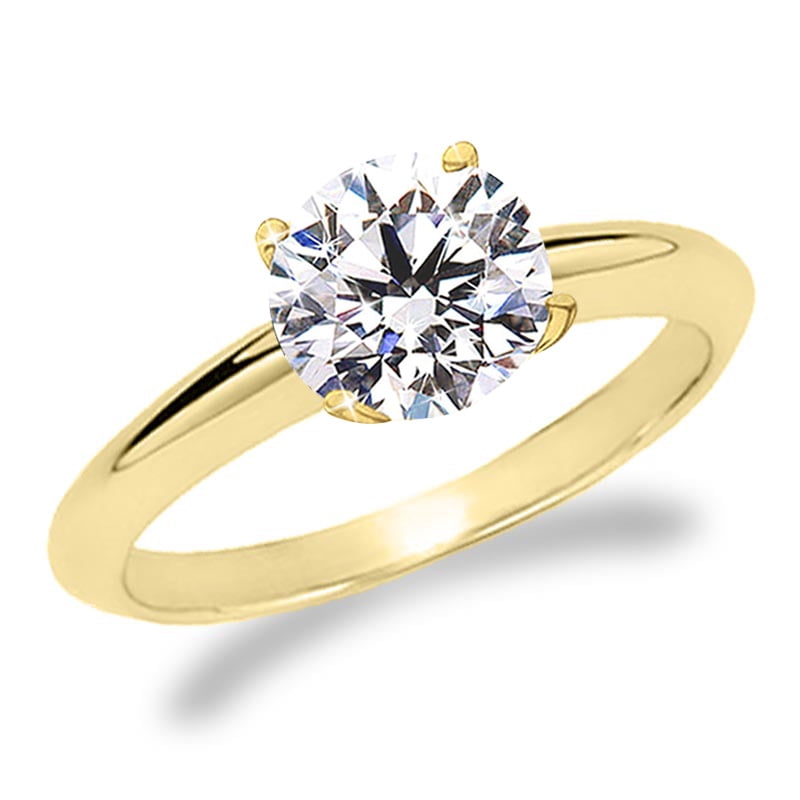 2 Carat IGI Certified Round Cut Lab Grown Diamond 14K Yellow Gold ...