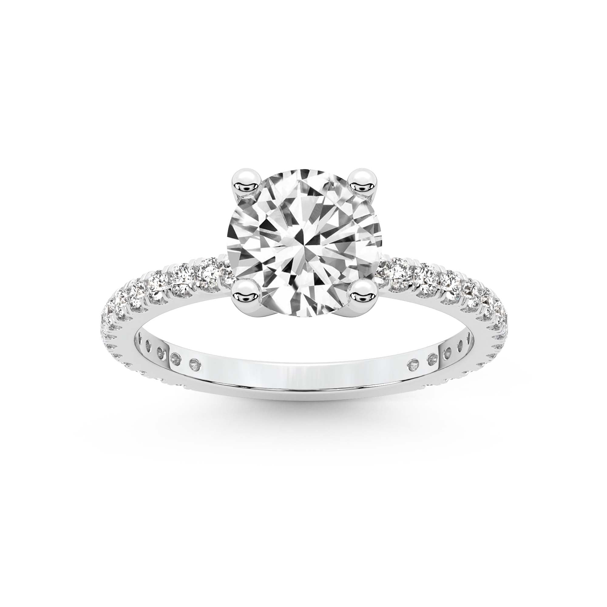 2 Carat IGI Certified Round Shape Lab Grown Diamond Engagement Ring ...