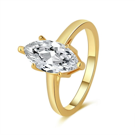 2 Carat Moissanite Rings for Women D-Color S925 Gold Moissanite Wedding ...