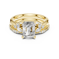 2 Carat Radiant Cut Moissanite Diamond Multi Stone Bridal Set - High ...
