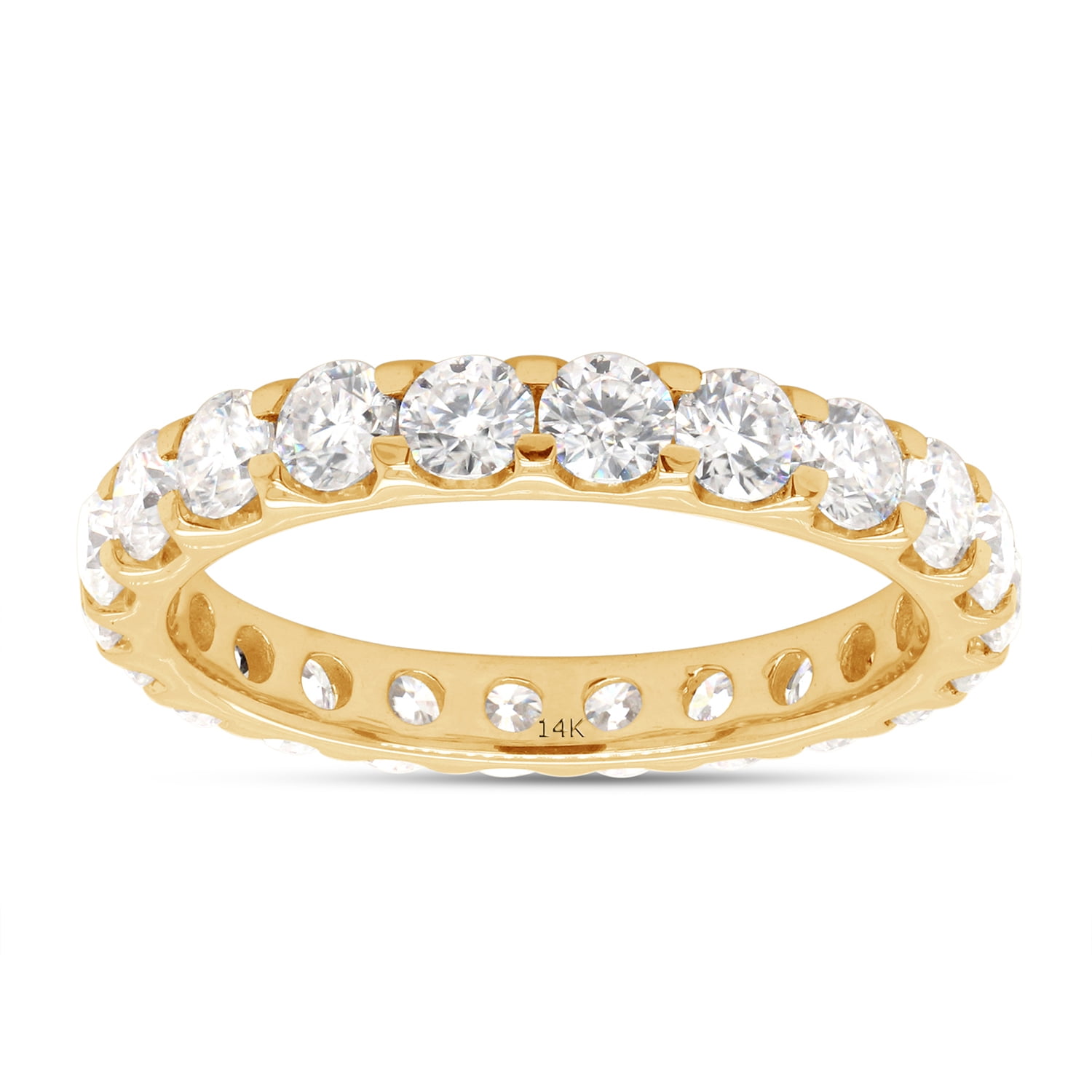 2 Carat Round Cut Lab Created Moissanite Diamond Full Eternity ...
