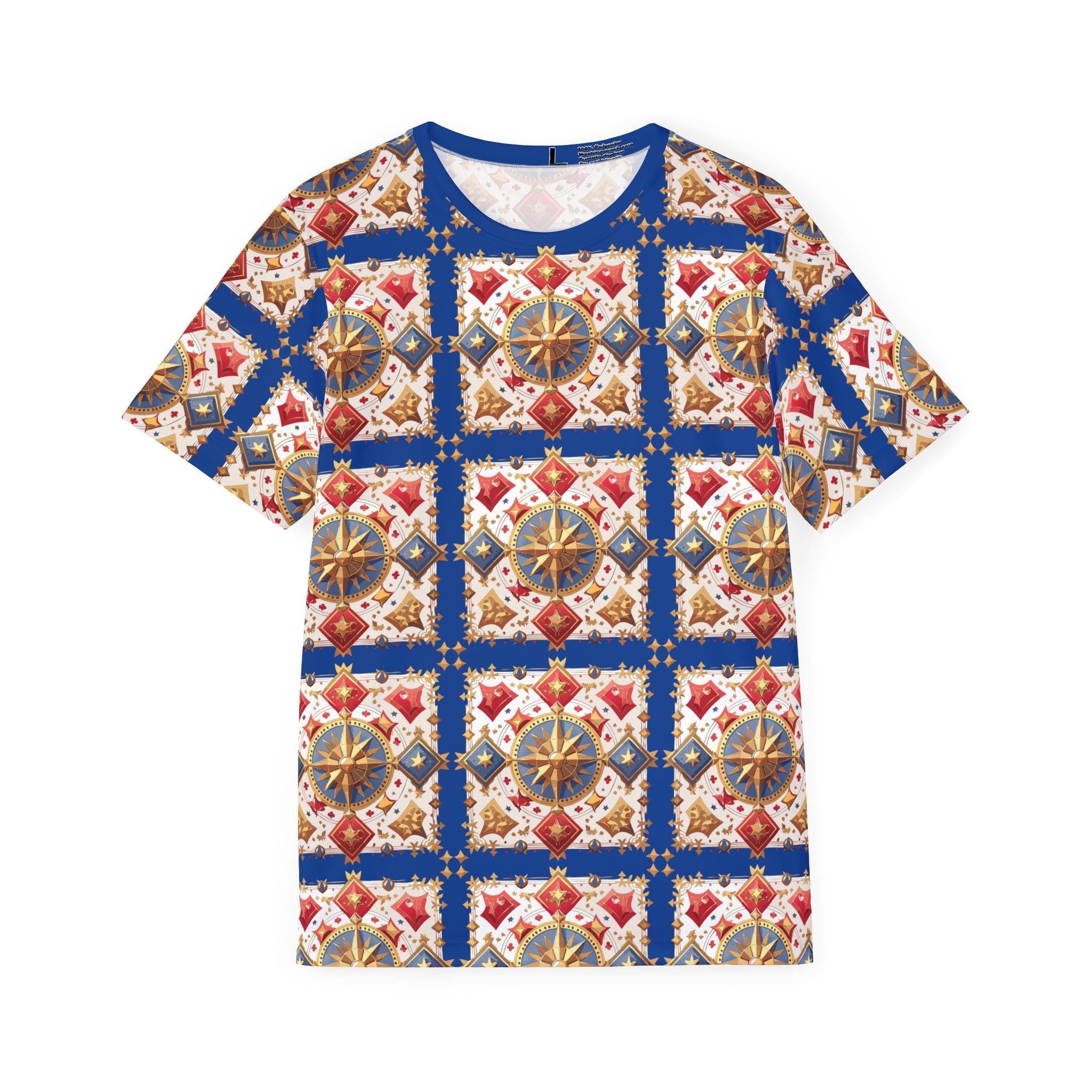 2-Card Deck Graphic T-Shirt, Art Design Poly Shirt, All Over Print ...