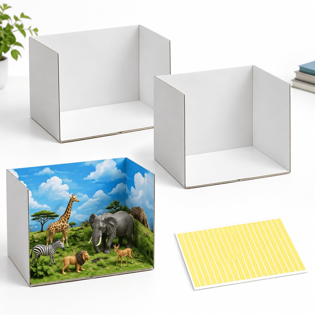 2 Cardboardama Kit White Box Supplies For Display - Walmart.com