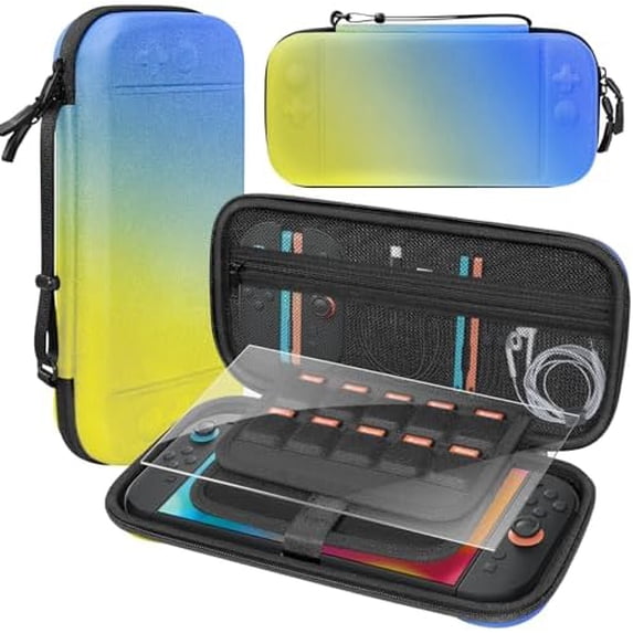 2 Carry Case Compatible with 2 Console,Large Capacity 2 Case, Portable ...