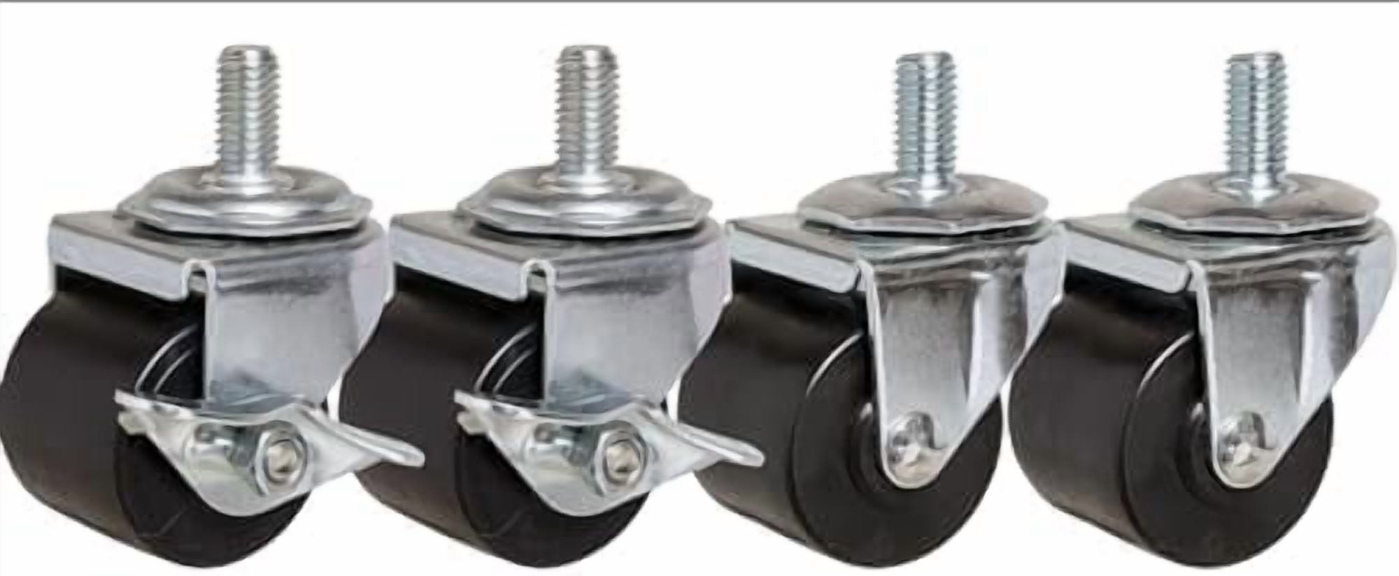 2" Caster Set of 4 | Low Profile Casters for Commercial Refrigerators ...