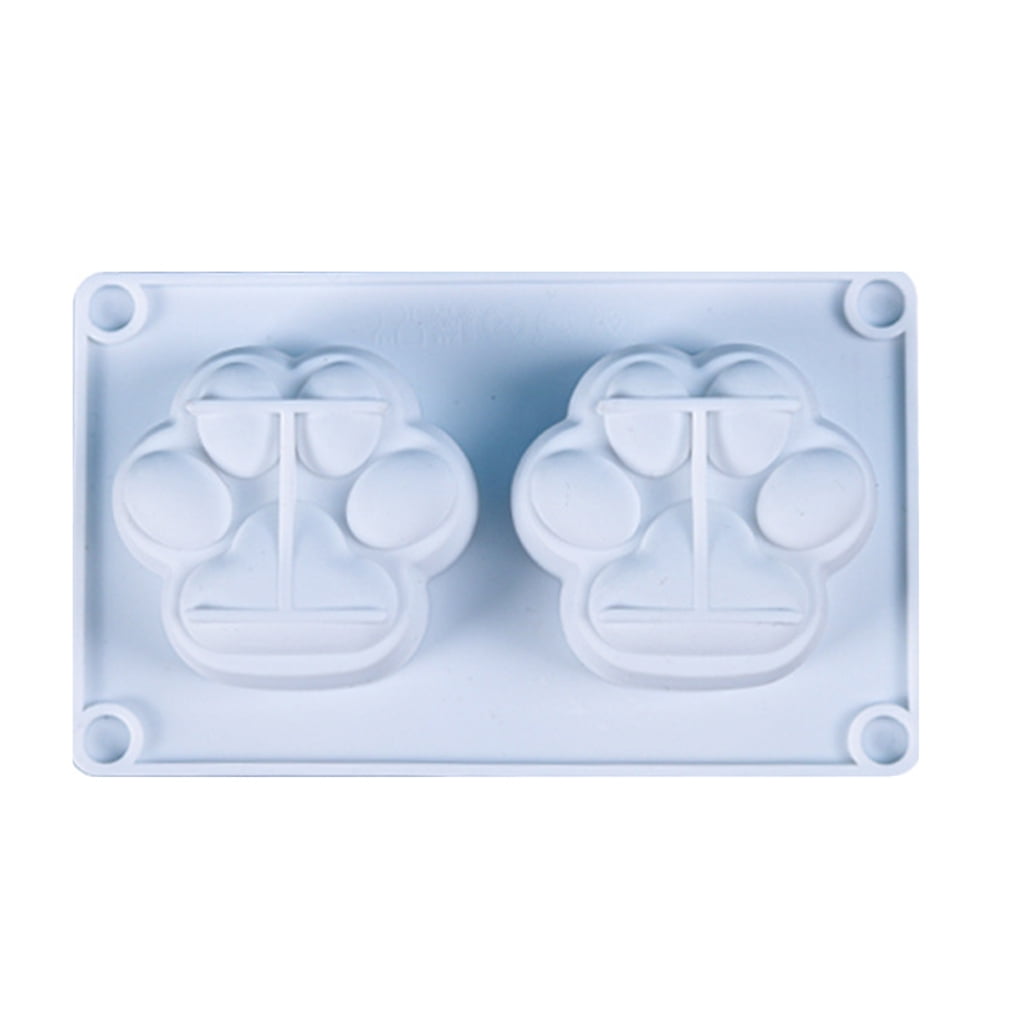 2-Cavity Cats Paws Silicone Mold Crystal Epoxy Making Supplies Mousse ...