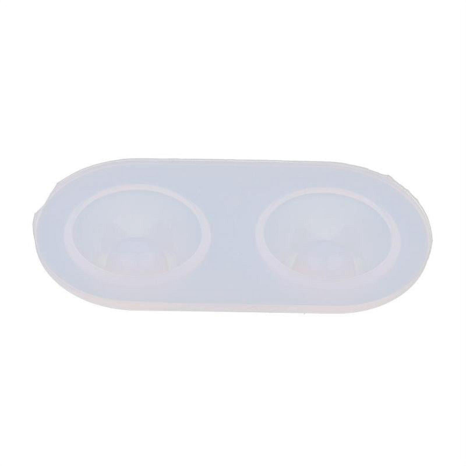 2-Cavity Clear Eye Dome Silicone Gemstone Mould For Resin Casting Epoxy ...