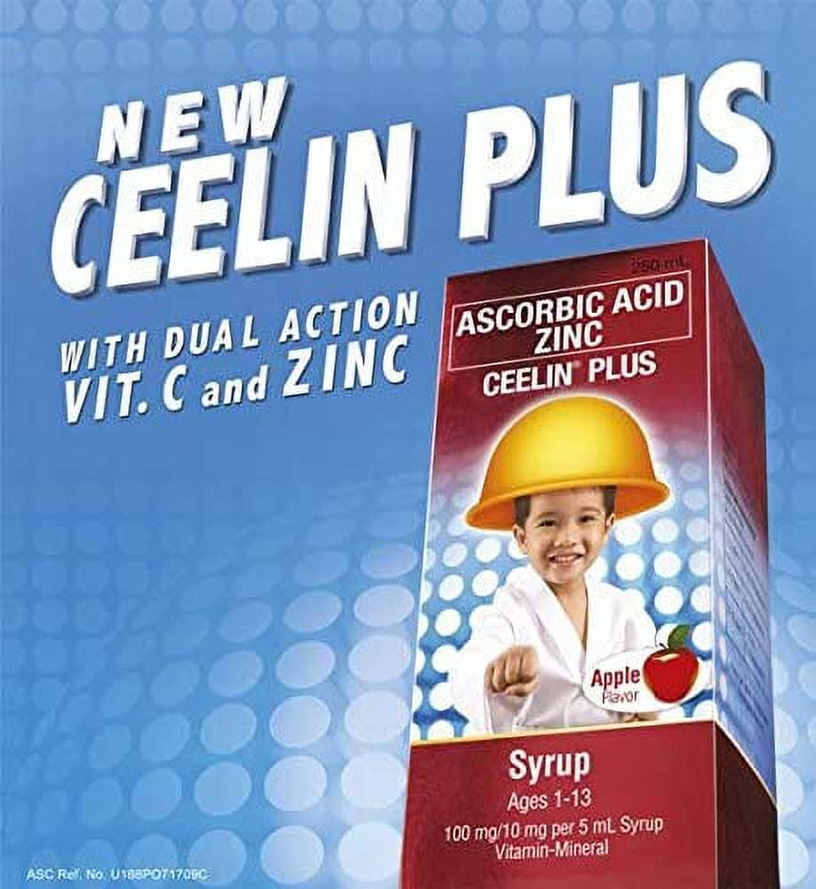 2 Ceelin Plus (Ascorbic Acid and Zinc) 2x120ml - Walmart.com