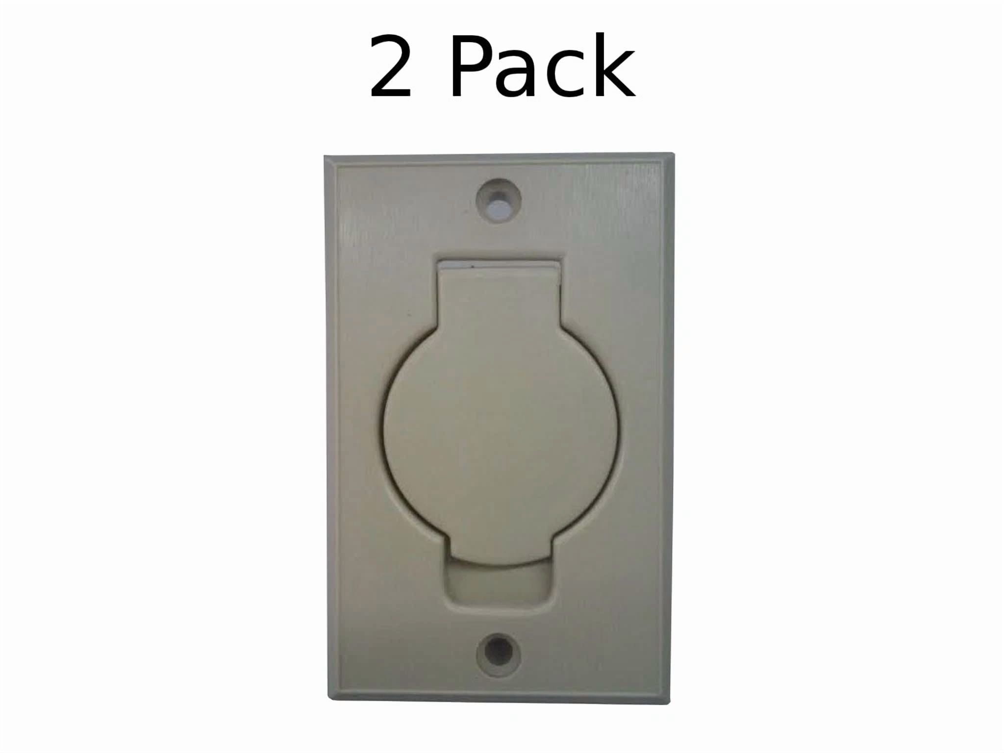 (2) Central Vacuum Wall Inlet Cover Ivory Round Door For Hayden ...