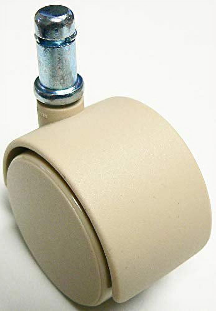 2" Chair Caster Wheel Chromcraft, tan, 7/16" x 7/8" or 11mm x 22mm Grip Ring stem, Pack of 5 ...