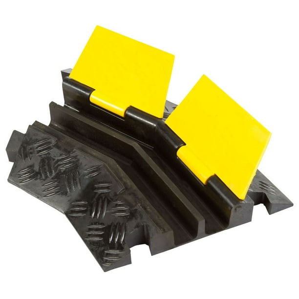 2-Channel Cable Protector Modular Right-Turn Ramp Corner Section ...