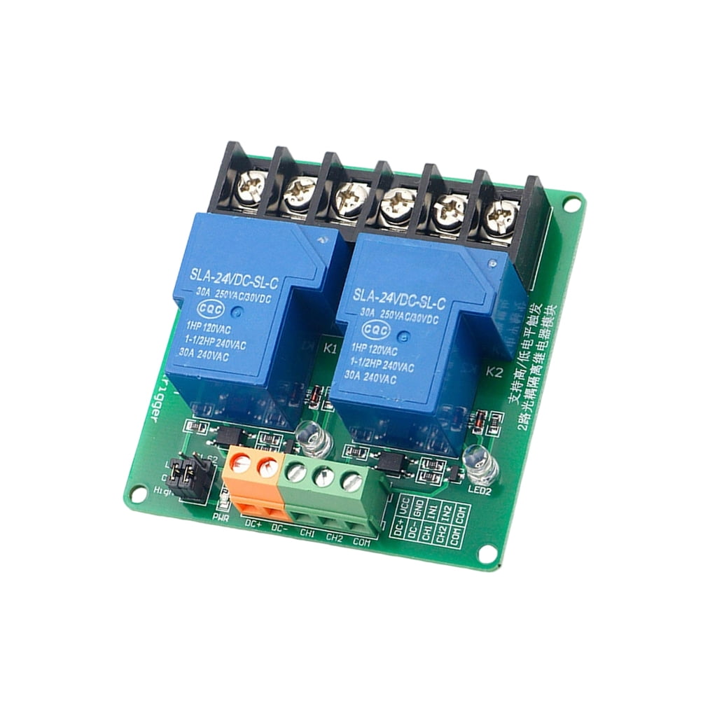 2 Channel Relays Module 5V 12V 24V Selectable 30A Load Capacity High ...
