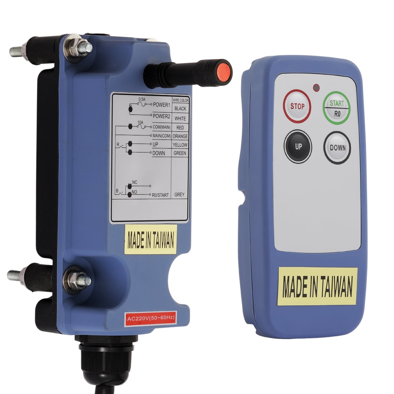 2 Channel Saga Mini Industrial Wireless Crane Radio Remote Control 220V ...
