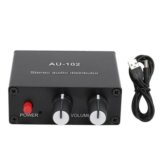 2 Channel Sound Amplifier 1 Input 2 Output 3.5mm Alone Control Stereo ...