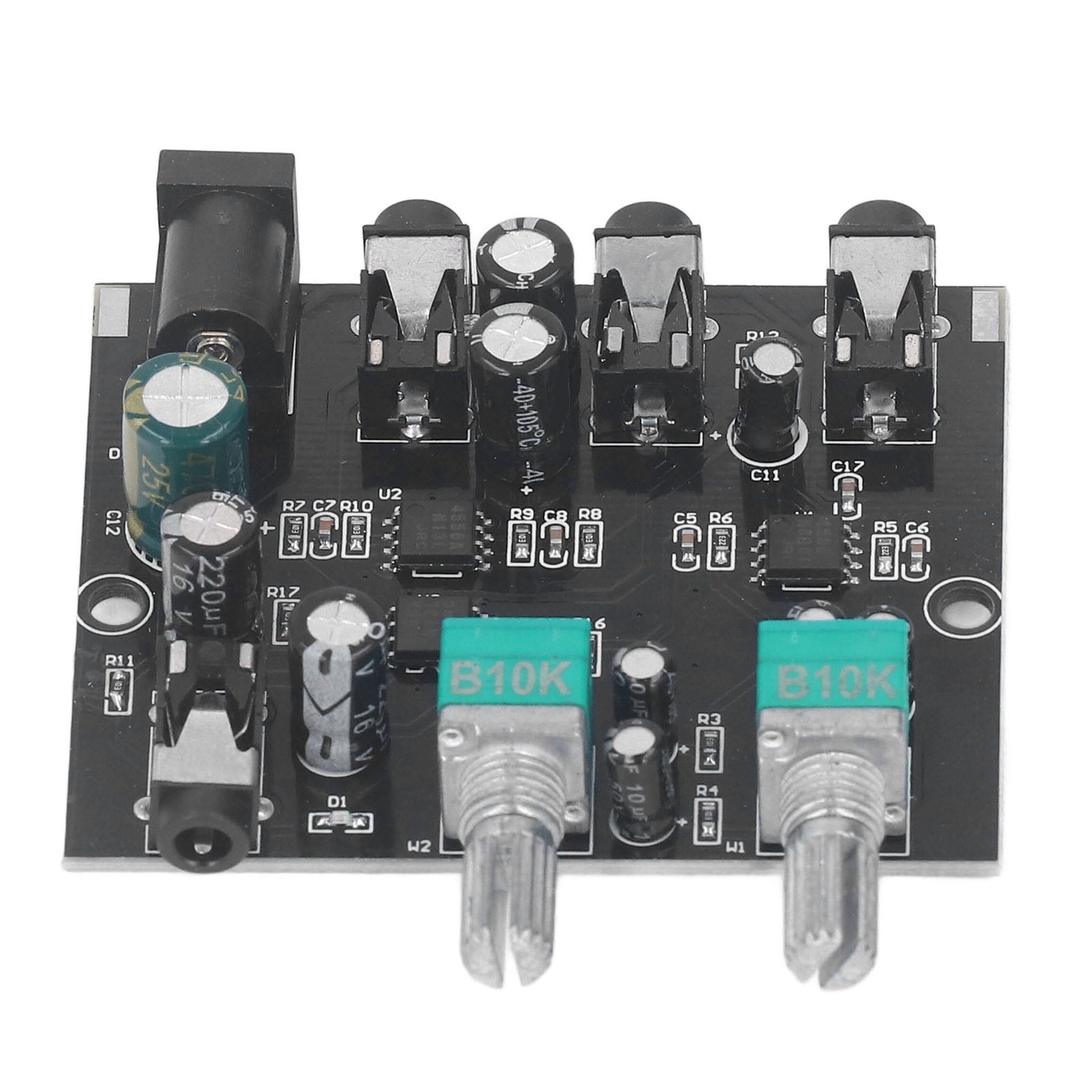 2 Channel Sound Mixer Low Noise Volume Adjustable 2 in 2 Out Stereo ...
