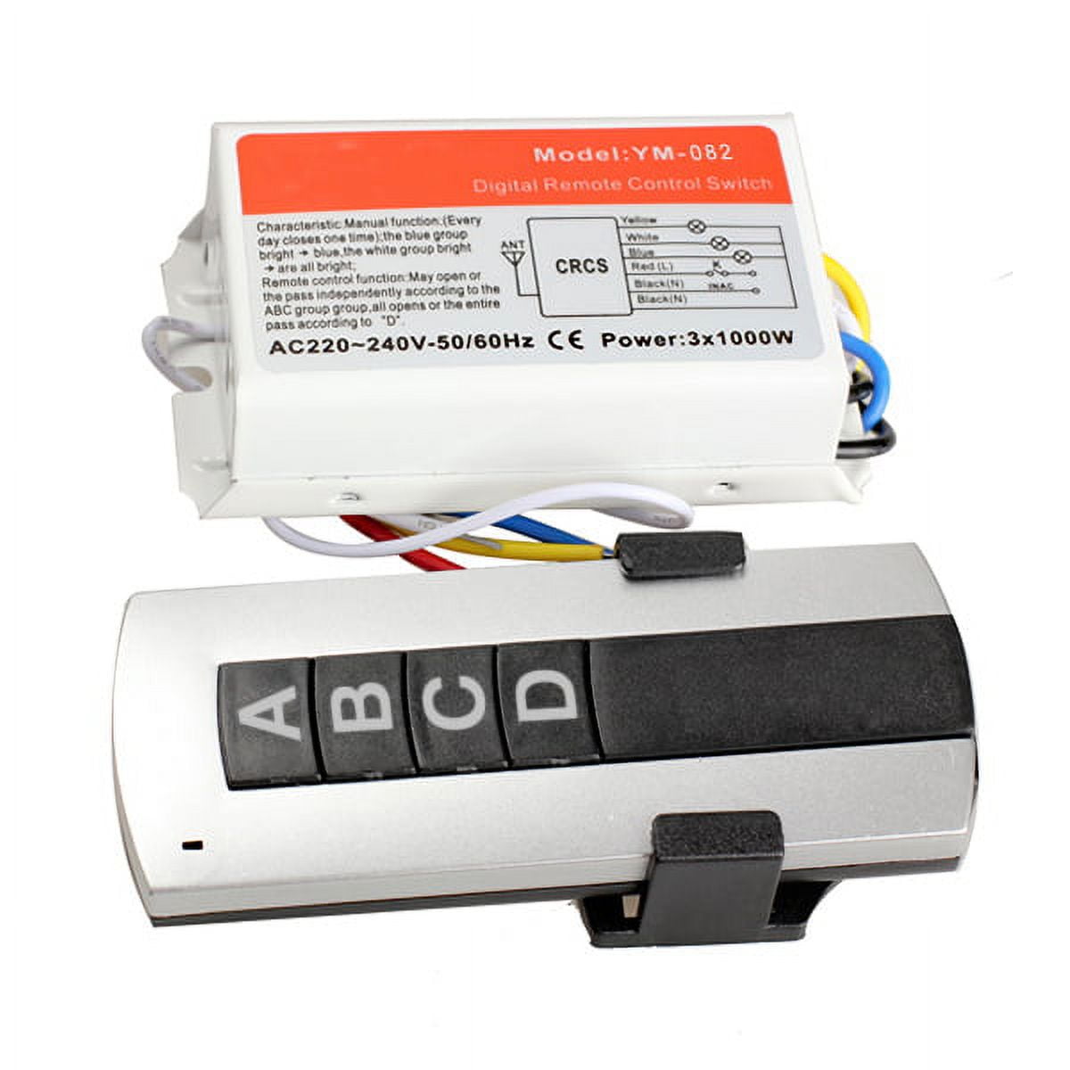 2 Channel Wireless Digital Remote Control Switch Lightswitch Power ...