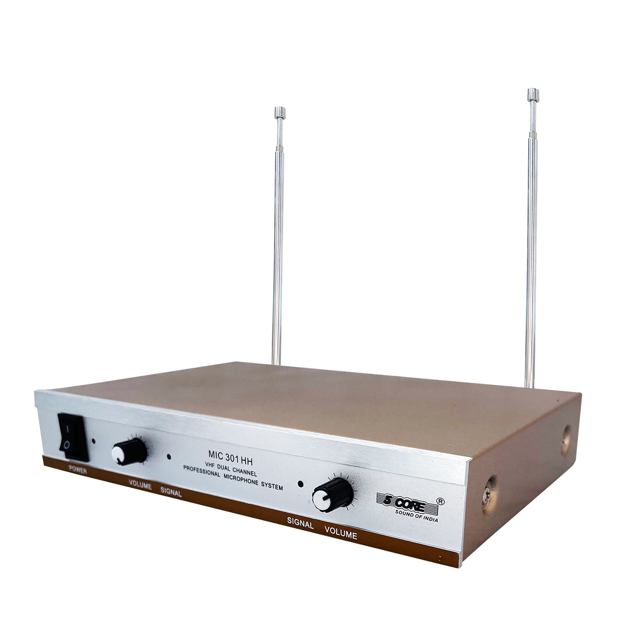 2-Channel Wireless Microphones with 2 Headsets - Portable Mini Mic Set ...