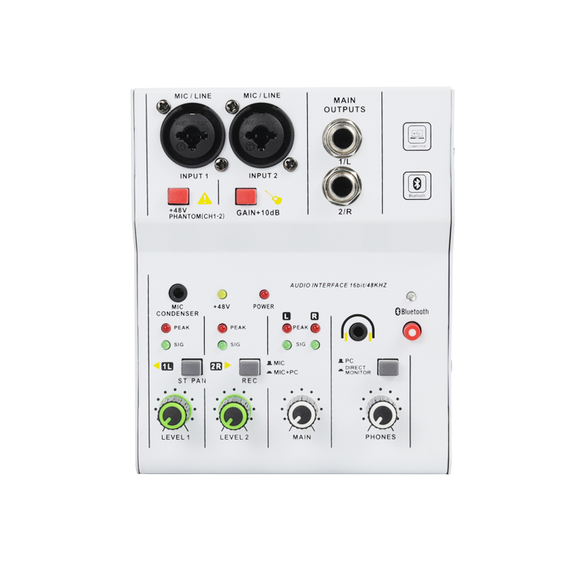 2 Channels Professional Portable Audio Interface Sound Card Console ...