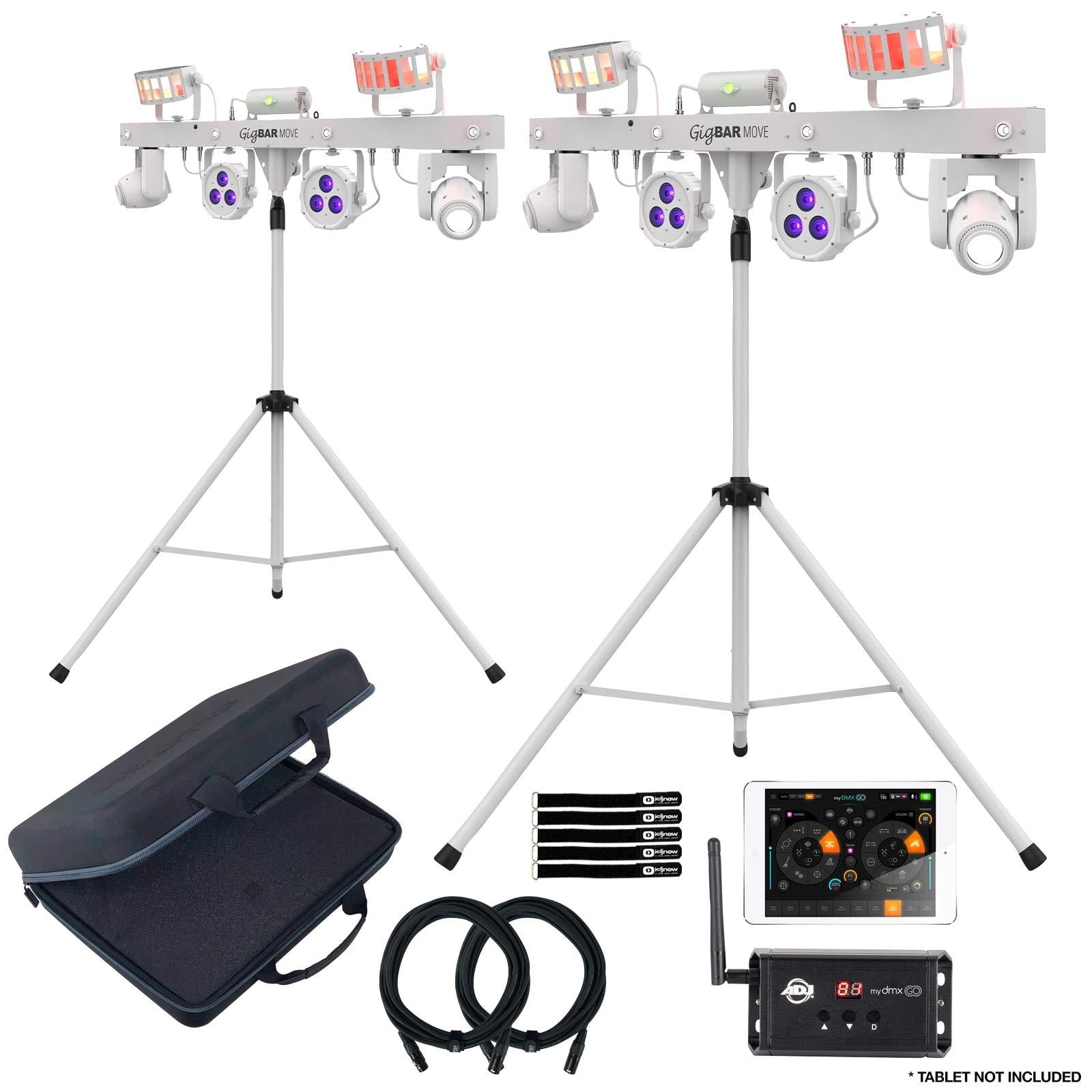 (2) Chauvet DJ GigBar Move White 5-in-1 Ultimate Effect Light Systems ...