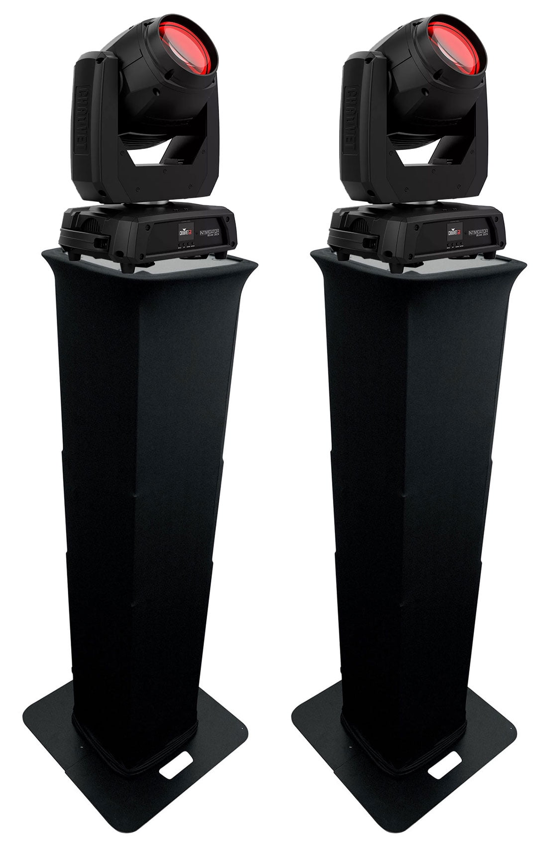 2 Chauvet DJ Intimidator Beam 360X DMX LED Moving Head Lights+Black ...